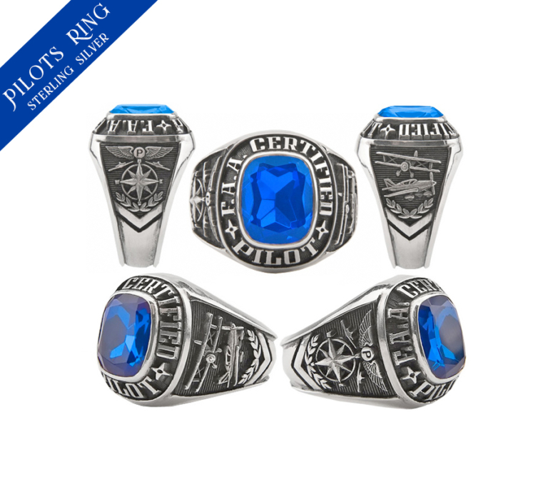 Captainsring.com - Aviation Jewelry - Pilots Ring 10k/14k Gold - Silver